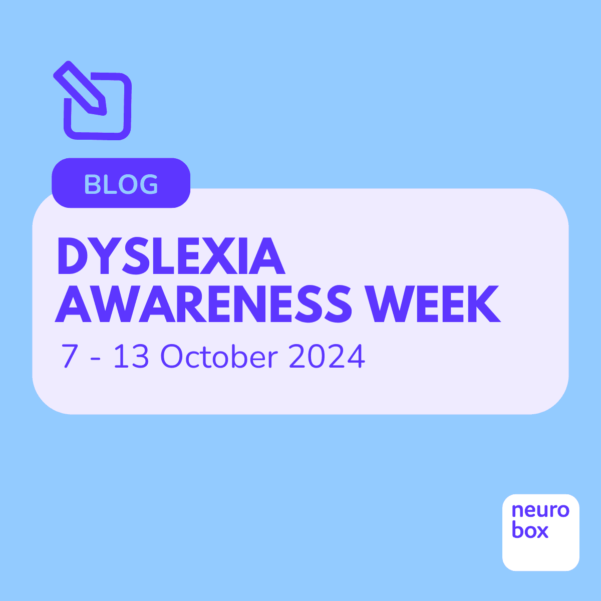 Dyslexia Awareness Week 2024 - neurobox